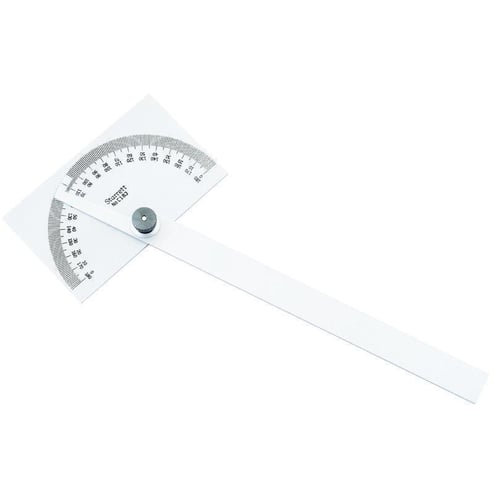 Starrett® C183 Non-Reversible Protractor, 0 to 180 deg Measuring, 3-3/8 ...