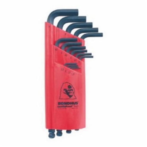 Bondhus® 10995 Long Key Set, 15 Pieces, 1.27 to 10 mm Hex, L-Handle ...