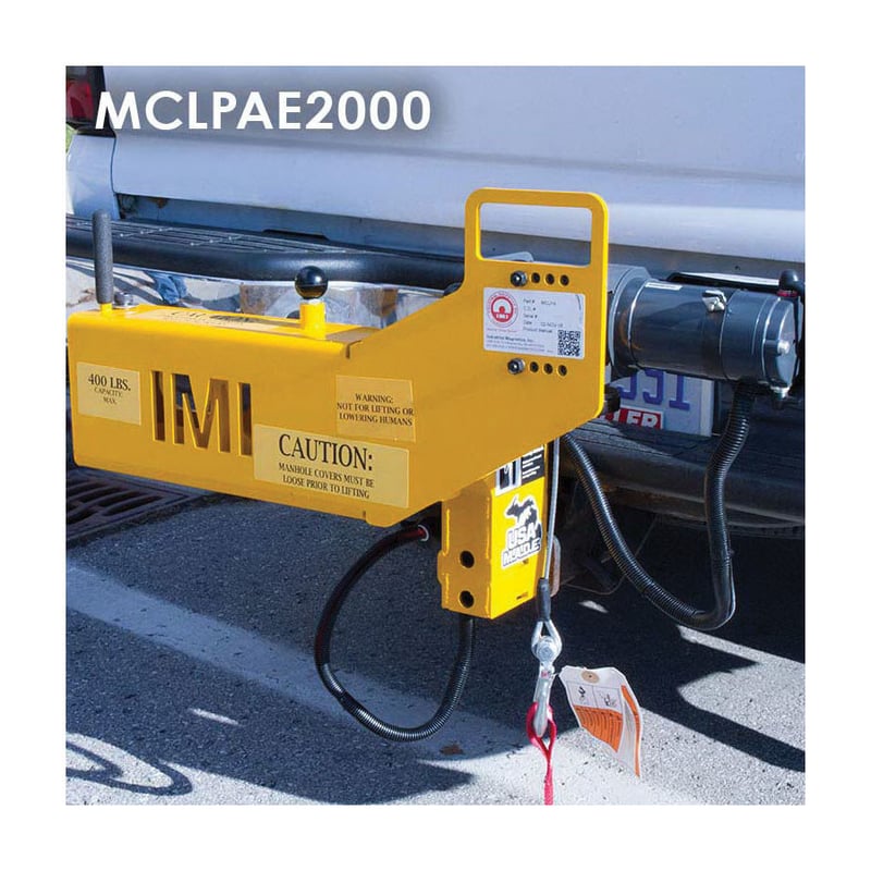MAG-MATE® PowerArm™ MCLPAE2000 Electric Winch Vehicle Mounted Manhole ...