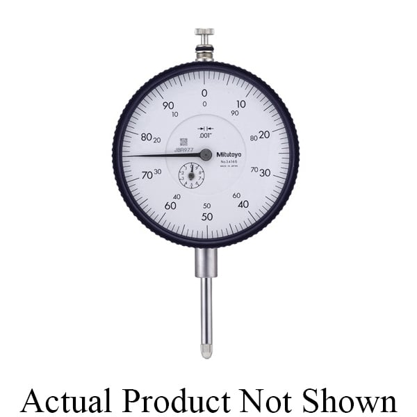 Mitutoyo 3414S 3 Series Inch Large Dial Face Lug Back Dial Indicator, 1 ...