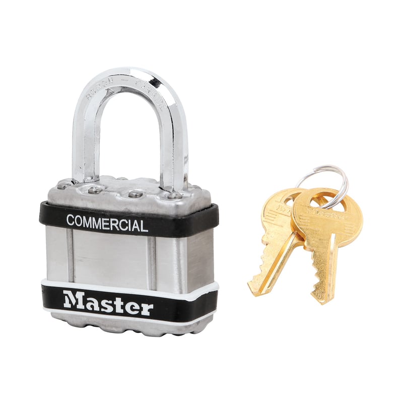 Master Lock® M1KASTS Safety Padlock, Alike Key, Stainless Steel Body, 5 ...