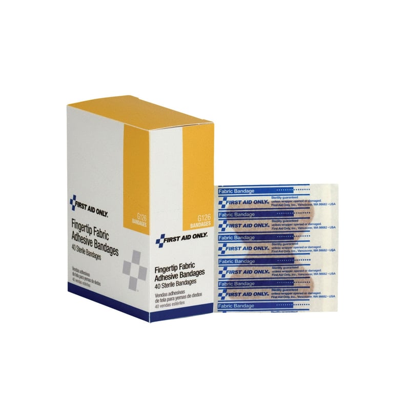 First Aid Only® G126 Fingertip Bandage, Fabric, Beige | Arkansas Mill ...