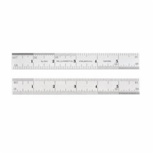 Starrett® C601-6 Spring Tempered Precision Rule, Imperial Measuring ...