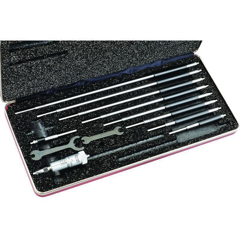 Starrett® 124BZ Solid Rod Inside Micrometer Set, 2 to 12 in ...