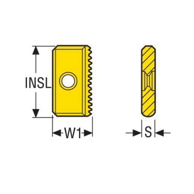 Seco 02462137 Thread Mill Insert, ANSI Code: 13XM18NPT CP500, 13XM ...