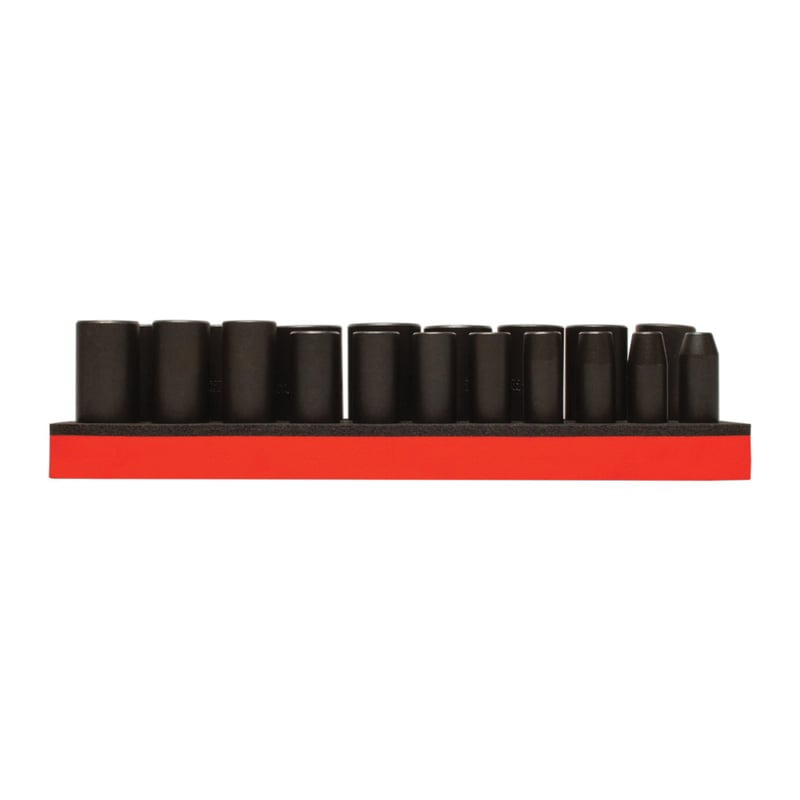 Proto® J74116K Foamed Deep Impact Socket Set, 6 Points, 1/2 in Drive ...