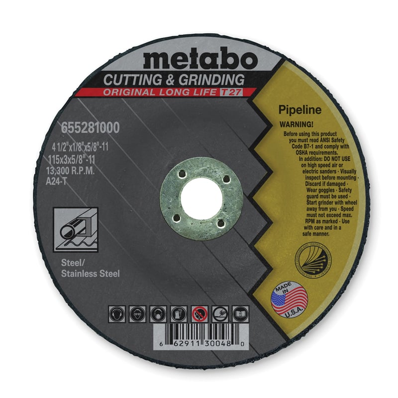 metabo® 655281000 Original Long Life Cutting & Grinding General Purpose ...