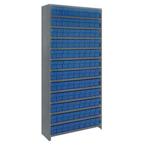 Quantum® CL1275-501BL Closed Heavy Duty High Density Bin Shelving ...
