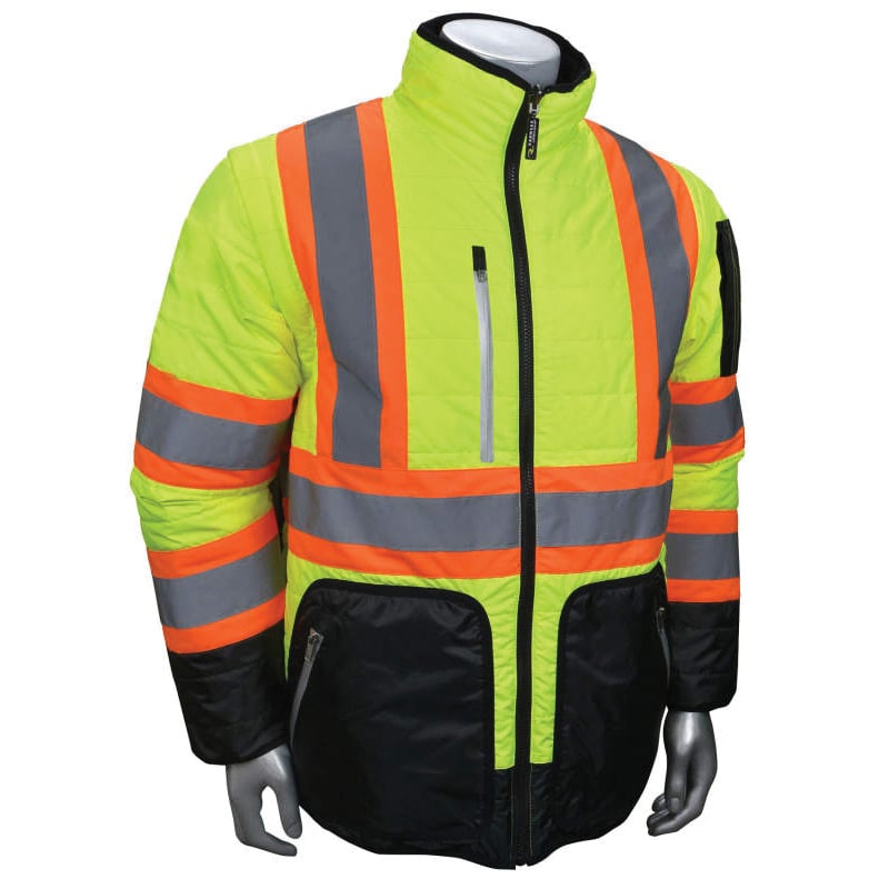Radians® SJ510X-3ZGS-M Heavy Duty Reversible Jacket With Zip-Off ...
