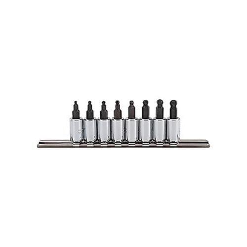 Proto® J4770-8B Ball End Socket Bit Set, 1/4 to 9/64 in Hex, 1/4 in ...