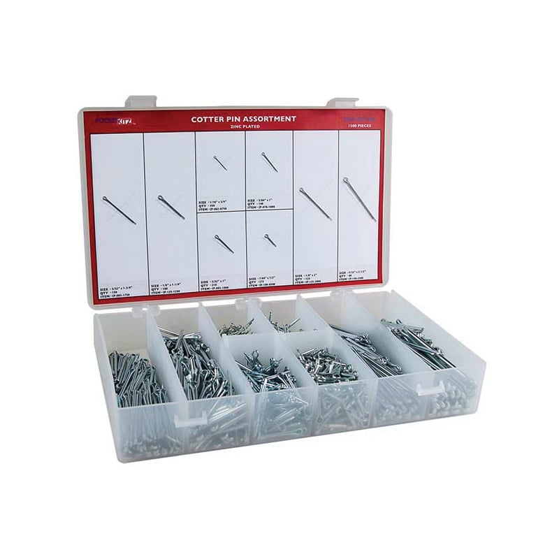 G.L.HUYETT™ POCKETKITZ™ DISP-CP1500 Cotter Pin Assortment, 1500 Pieces ...