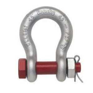 Crosby® 1019515 Anchor Shackle, 4.75 ton Load, 3/4 in, 0.89 in Dia Bolt ...