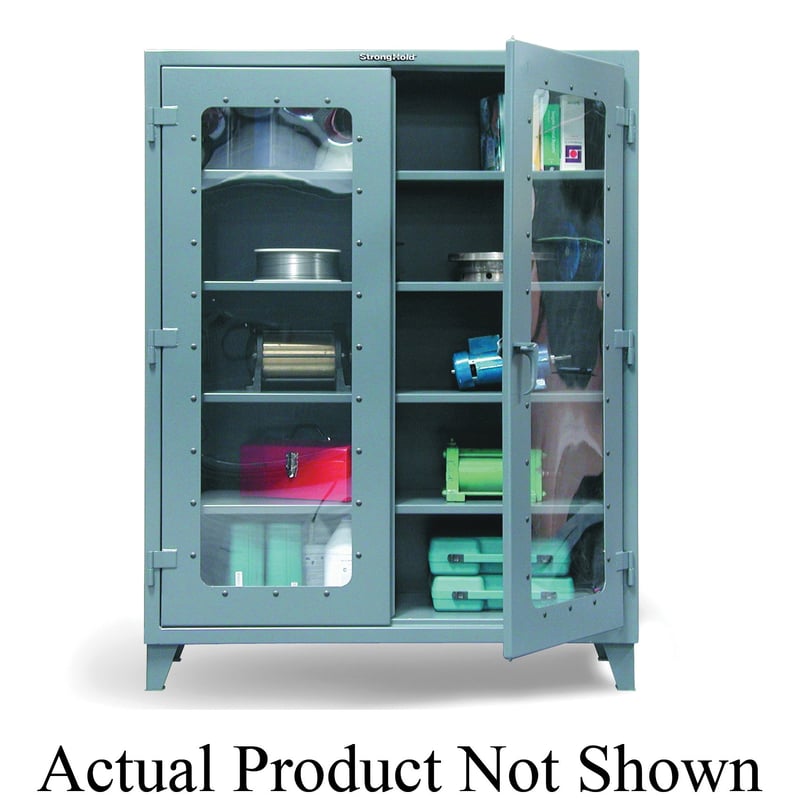Strong Hold® 56-LD-244-SR Heavy Duty Clear View Storage Cabinet, 60 in ...