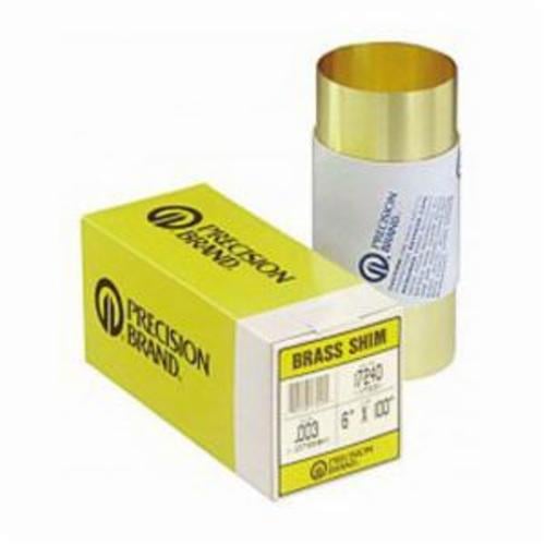 Precision Brand® 17S8 Shim Stock, 260 Half Hard Brass, 100 in Roll L x ...