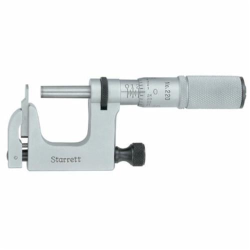 Starrett® 220XRL-1 Multi-Anvil Micrometer, 0 to 1 in Measuring ...