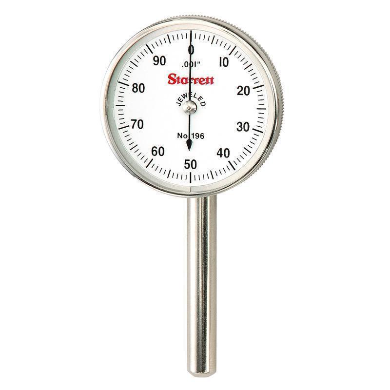Starrett® 196B1 196 Series Universal Back Plunger Dial Indicator, 0.2 ...