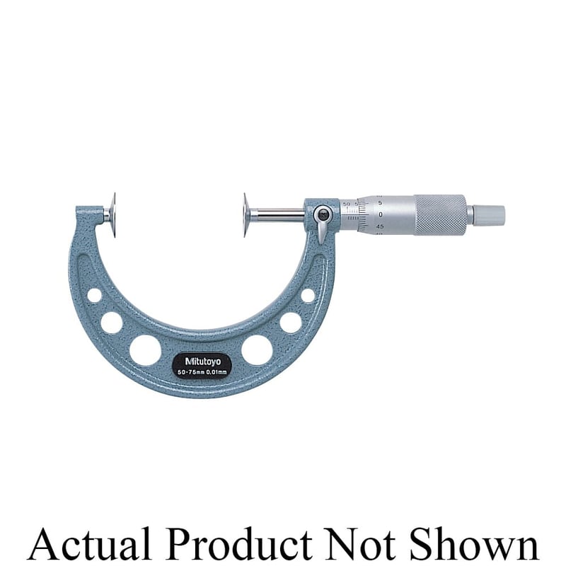Mitutoyo 123-126 Imperial Disk Micrometer With Standard Bar, 1 to 2 in ...