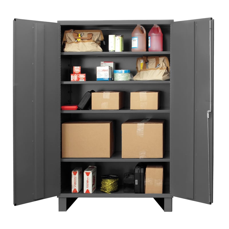 DURHAM MFG® JC-482478-4S-95 General Storage Cabinet With 6 in High Box ...