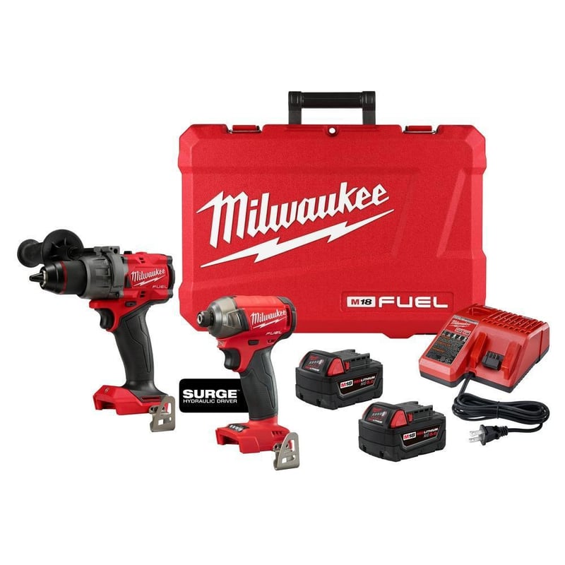 Milwaukee® 3699-22 M18 2-Tool Combination Kit, Tools: Hammer Drill/Hex ...