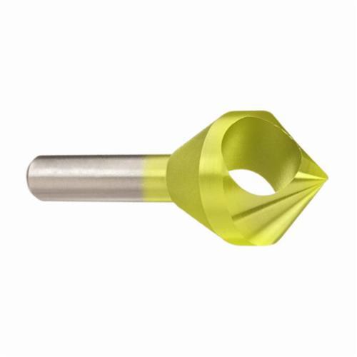 KEO 53516-TIN Single End Zero Flute Countersink and Deburring Tool, 1-1/4 in Dia Body, 1/2 in ...