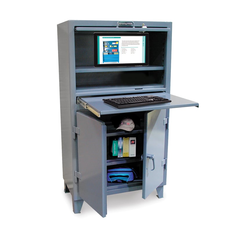 Strong Hold® 35-203-1SOS-LDD Heavy Duty Industrial Computer Cabinet ...
