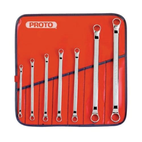 Proto® TorquePlus™ J1100D-M Box End Wrench Set, 7 Pieces, 6 x 7 to 17 x ...