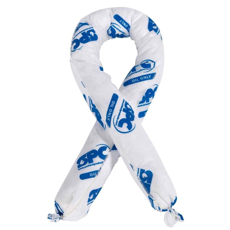 SPC® OIL412 Flexi-Sock Absorbent Sock, 3 in Dia x 4 ft L, 12 gal ...