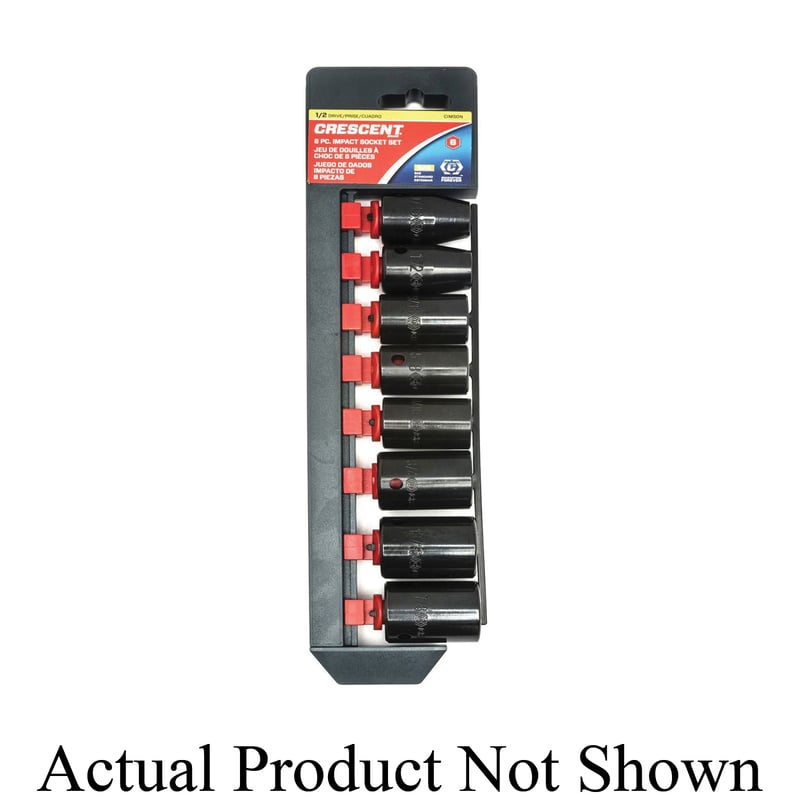 Crescent® CIMS0N Socket Set, ANSI Specified/ASME B107.2, 6 Points, 1/2 ...