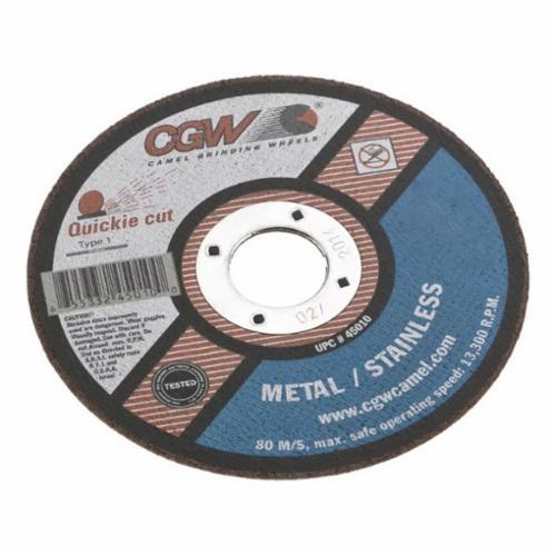 CGW® Quickie Cut™ 45010 Quickie Cut™ Straight Rigid Cut-Off Wheel, 4-1/ ...