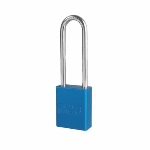 American Lock® A1107BLU Safety Padlock, Different Key, Blue, Anodized ...