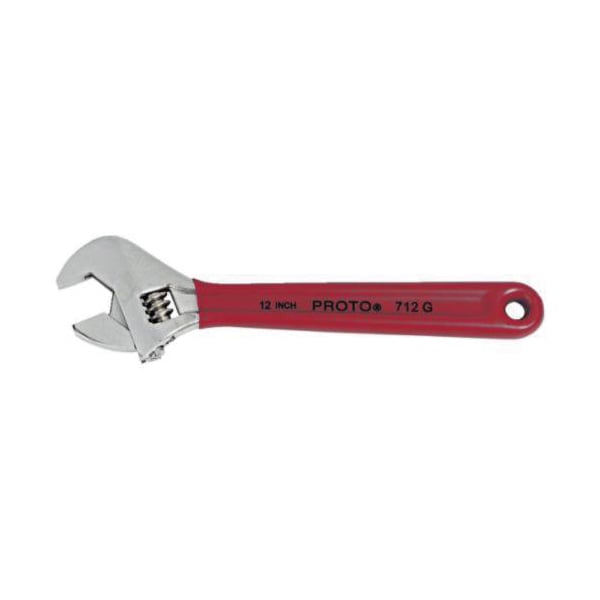 Proto® J704G Non-Insulated Adjustable Wrench, 1/2 in, Satin Chrome ...