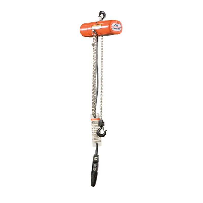 CM® ShopStar® 2030 Single Reeving Electric Chain Hoist, 300 lb Load, 15 ...
