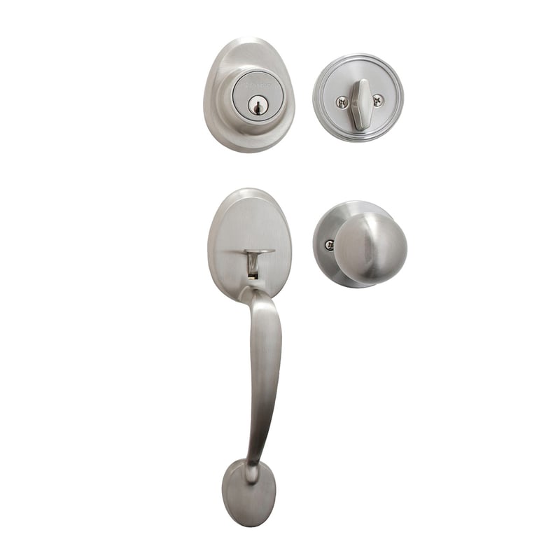 Master Lock® HDLBC0615KA4 Residential Entrance Knob Handleset, 2-3/8 in ...