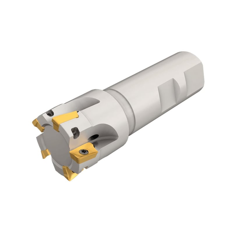 Iscar 3101942 HELI2000 Indexable Square-Shoulder Helical End Mill, 3/8 ...