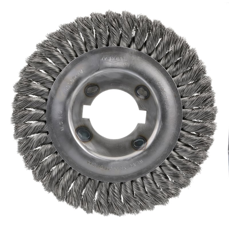 Osborn 26158 Extra Heavy Duty Wheel Brush With (2) 1/4 x 1/8 in Keyways ...