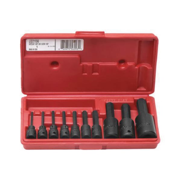 Proto® J72156 Socket Set, Imperial, 3/8 in, 1/2 in Drive, 10 Pieces ...