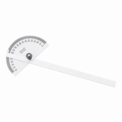 Starrett® C182 Non-Reversible Protractor, 0 to 180 deg Measuring, 3-9/ ...