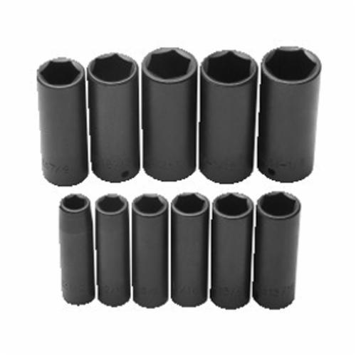 Proto® TorquePlus™ J74112 Deep Socket Set, ASME B107.2, 6 Points, 1/2 ...