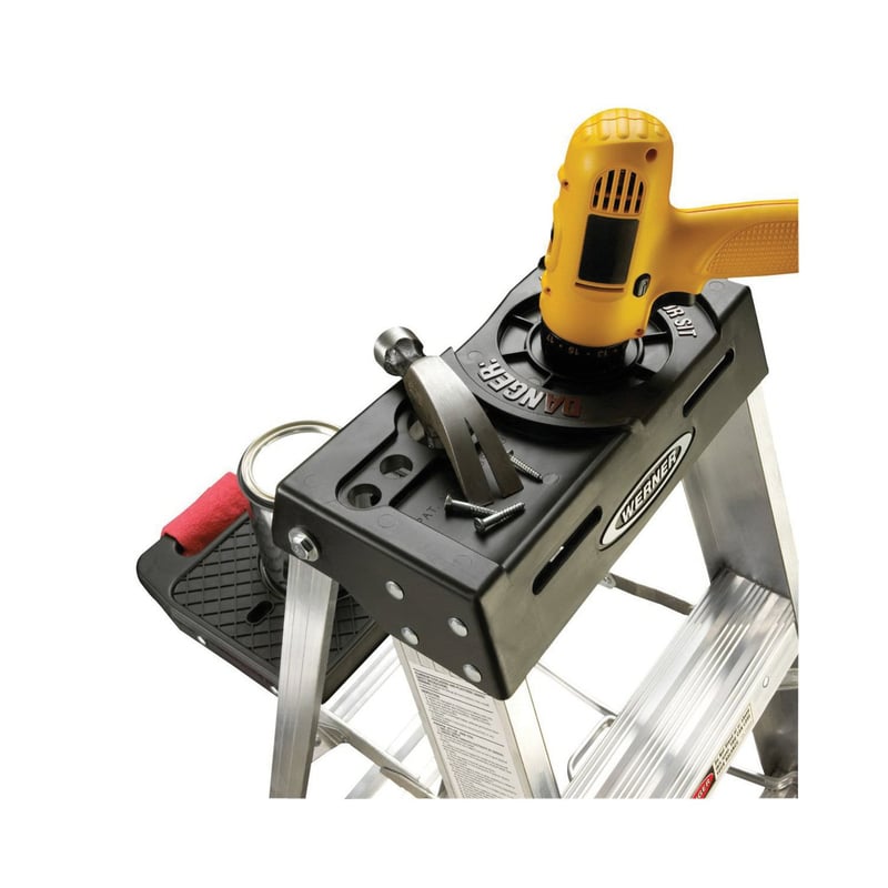 WERNER® 310 370 Type IA Single Sided Step Ladder With Pail Shelf, 10 ft ...
