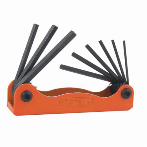 Crescent® 56638G Key Set, 9 Pieces, 5/64 to 1/4 in Hex, Foldable Handle ...