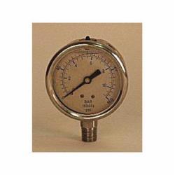 APG 3D25500FG02L160 Liquid Filled Pressure Gauge, 0 to 160 psi, 1/4 in ...