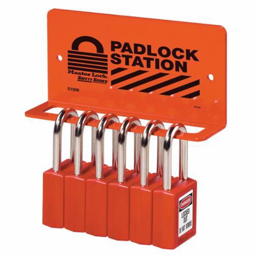 Master Lock® S1506 Padlock Station, Unfilled, 3 in H x 6-1/4 in W x 1/2 ...
